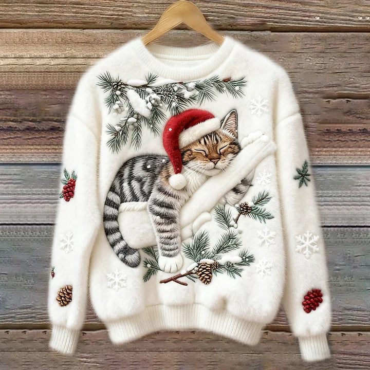 Nora | Holiday Cat Plush Sweater – Amelia Carolina